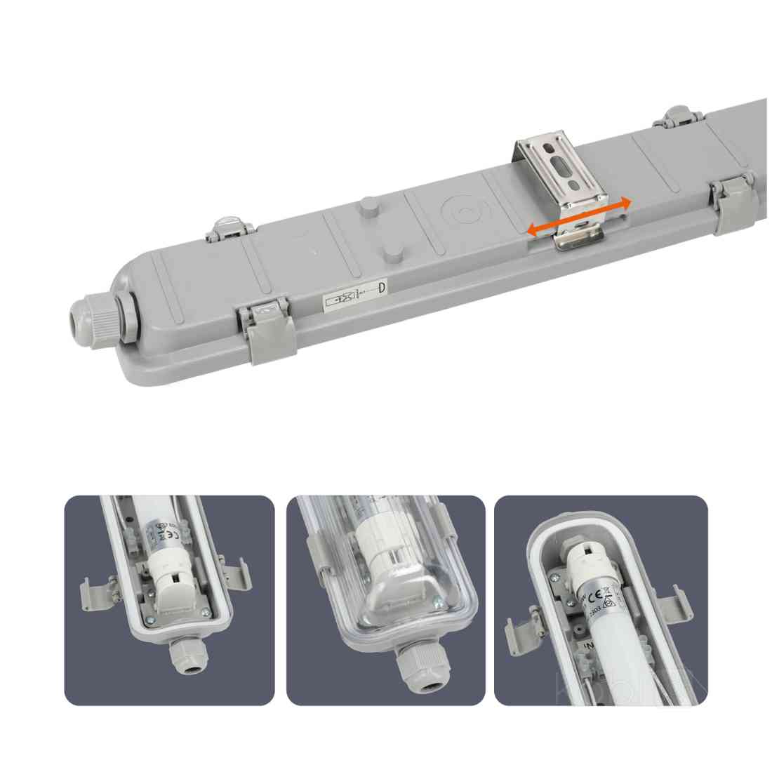 LED Armatur | Industriarmatur | 120cm | 4000K | 1x18W