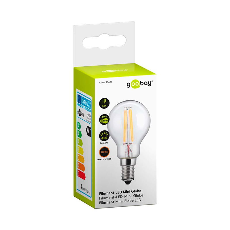 Filament LED | Mini Globe | E14 | 2700K | 4W | PlusLED