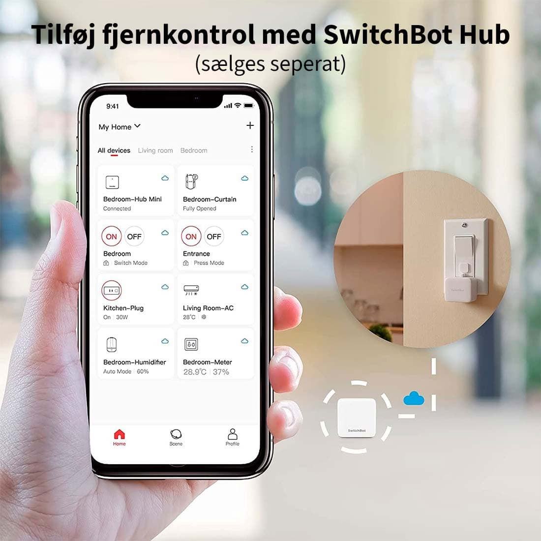 SwitchBot Bot | Smart home | Trykknap | Trådløs robot