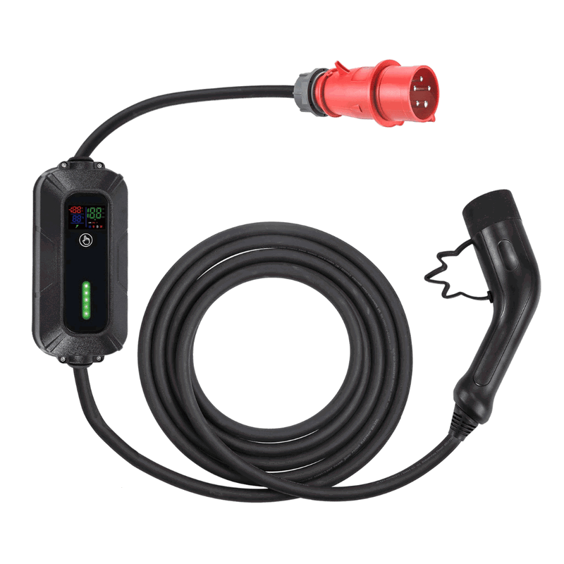 Elbil lader | 5m | 11KW | Type 2 | inkl. Schuko adapter