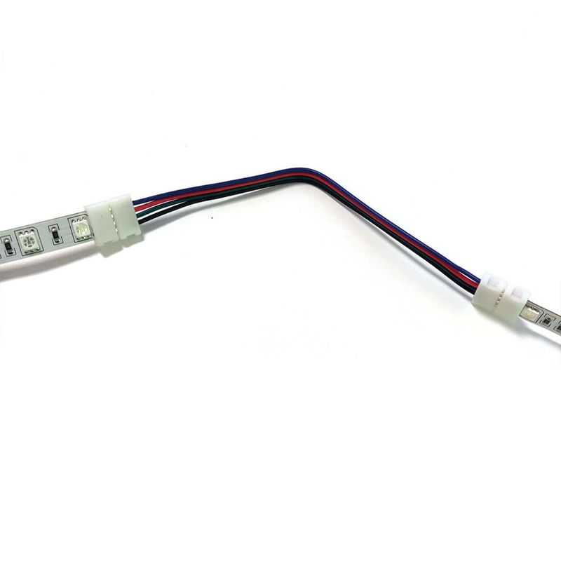 RGB Skarvklämma med kabel | 10mm | IP20 | SMD LED Strip | 4 pin