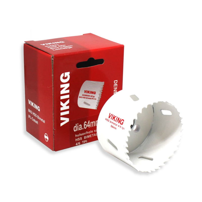 Hulbor | 64 mm | VIKING hålsåg med fast hållare