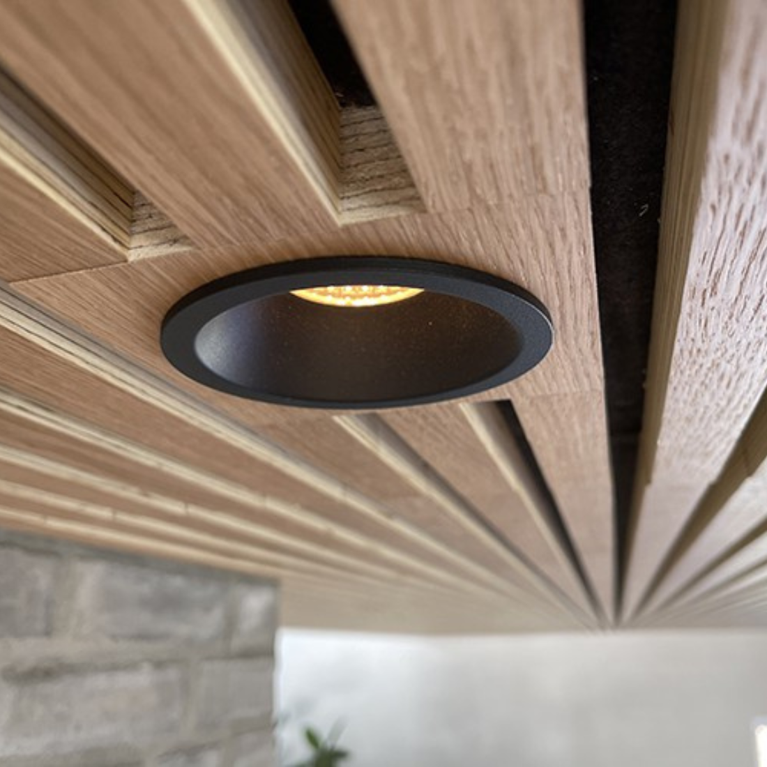 LED-Flachstrahler | 3000K | 7W | IP54 | Messing