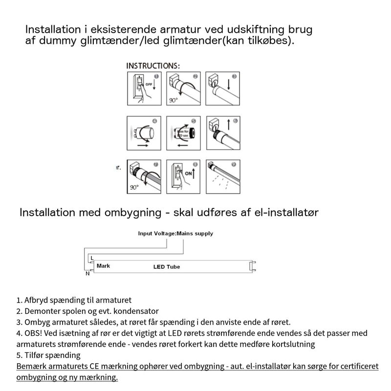 LED lysrör | 150 cm | T8 LED-rör | 22W | 6500K | 2640 lm
