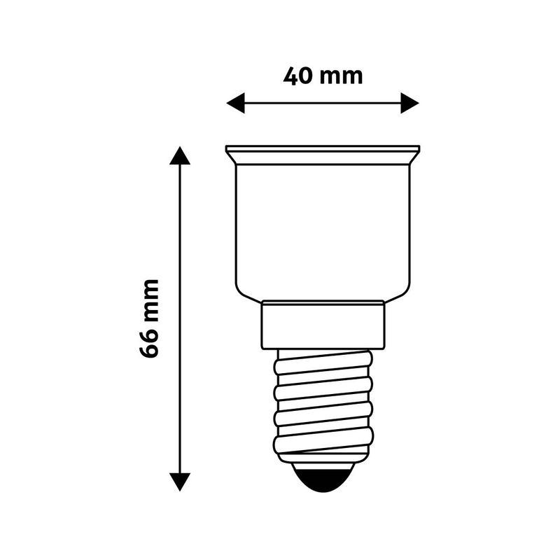 Sockelsadapter | E14 sockel till E27 sockel | Plus LED
