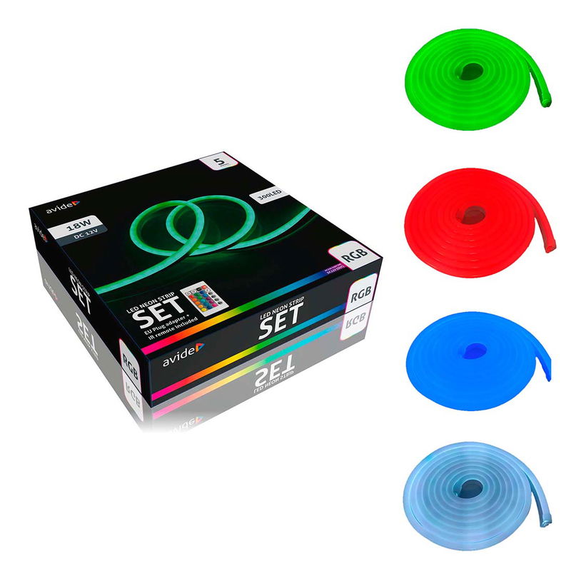 Neon LED list 12v | RGB | Fjärrkontroll | 5m | IP67