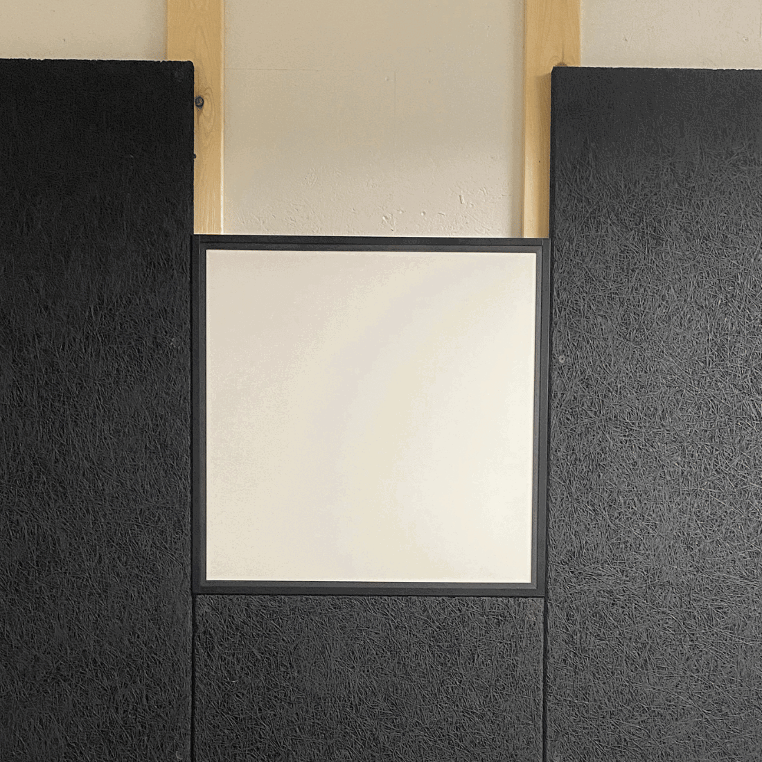 Sort LED Panel Ramme Til Troldtekt | 60x60