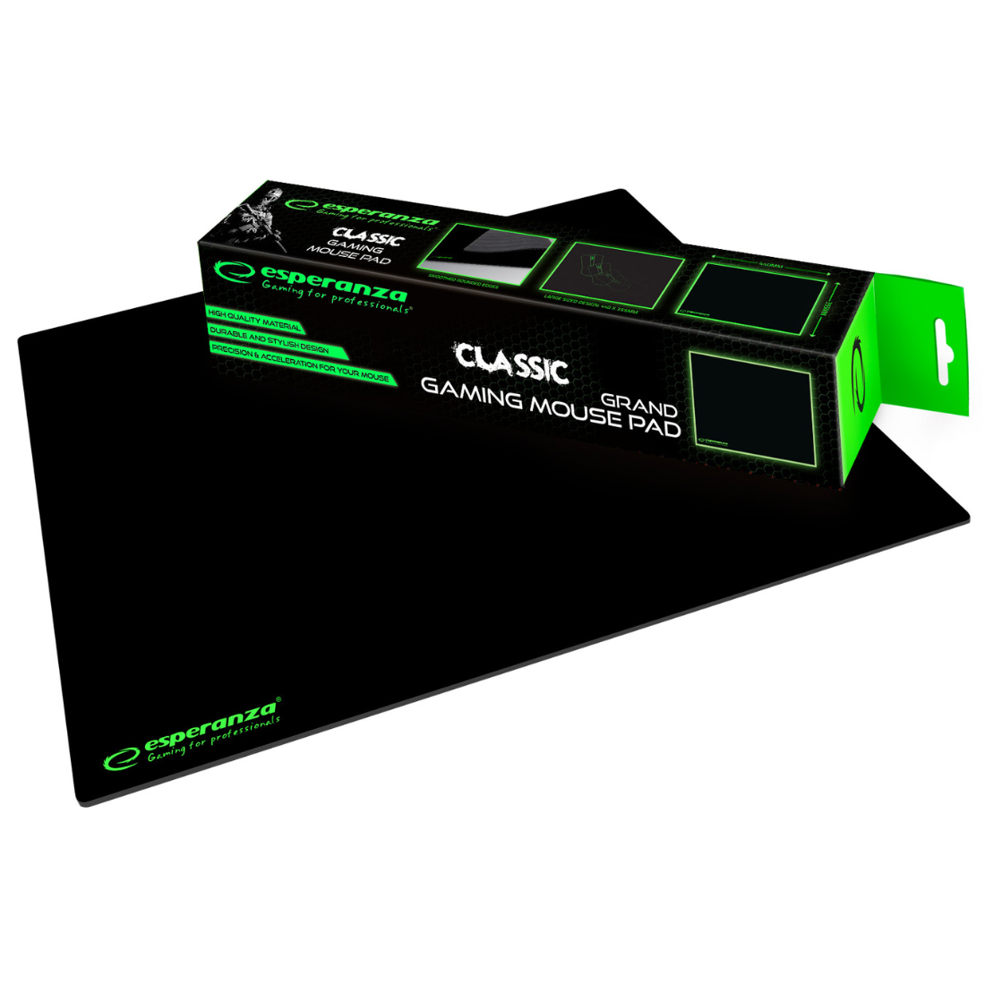 Gaming muismat | Zwart | 440x354x4mm | PlusLED