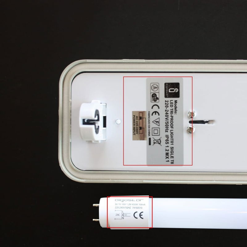 Utomhus LED Armatur 18w | Ljusrörsarmatur inkl. LED Rör