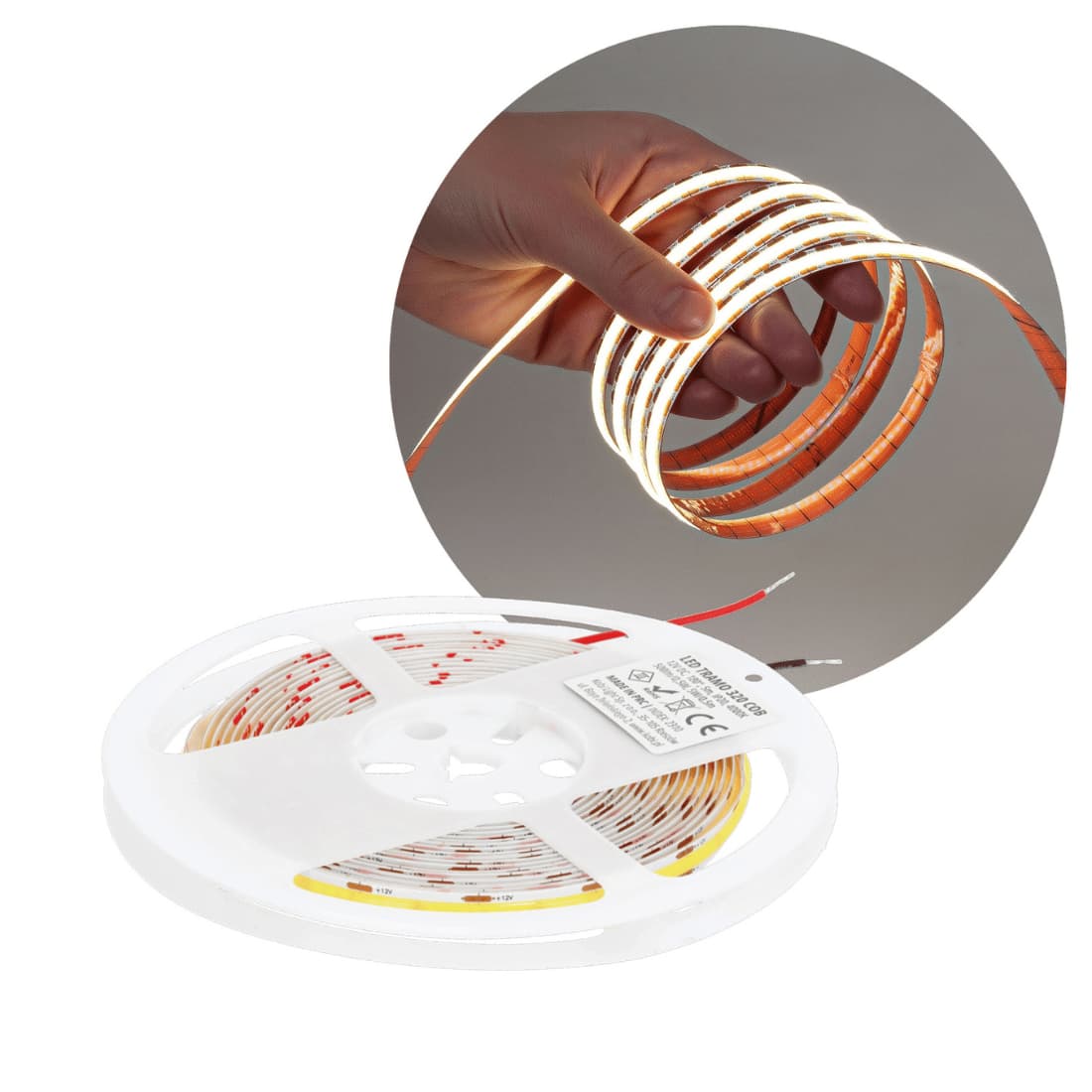 COB LED Strip 12V | 5m | 4000K | 8mm | Dimbaar