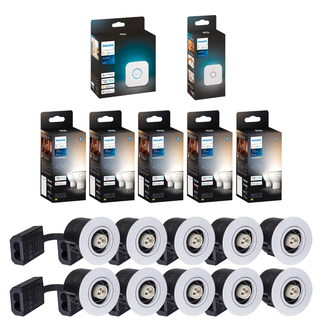 Spot startpaket | Philips Hue | Gu10 Hue Bulb | Bridge