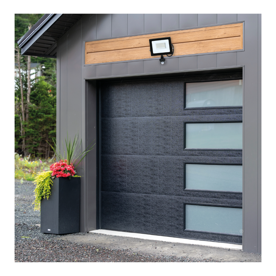 LED Schijnwerper met sensor | 4000K | 50W | 4270lm | Zwart | MHC