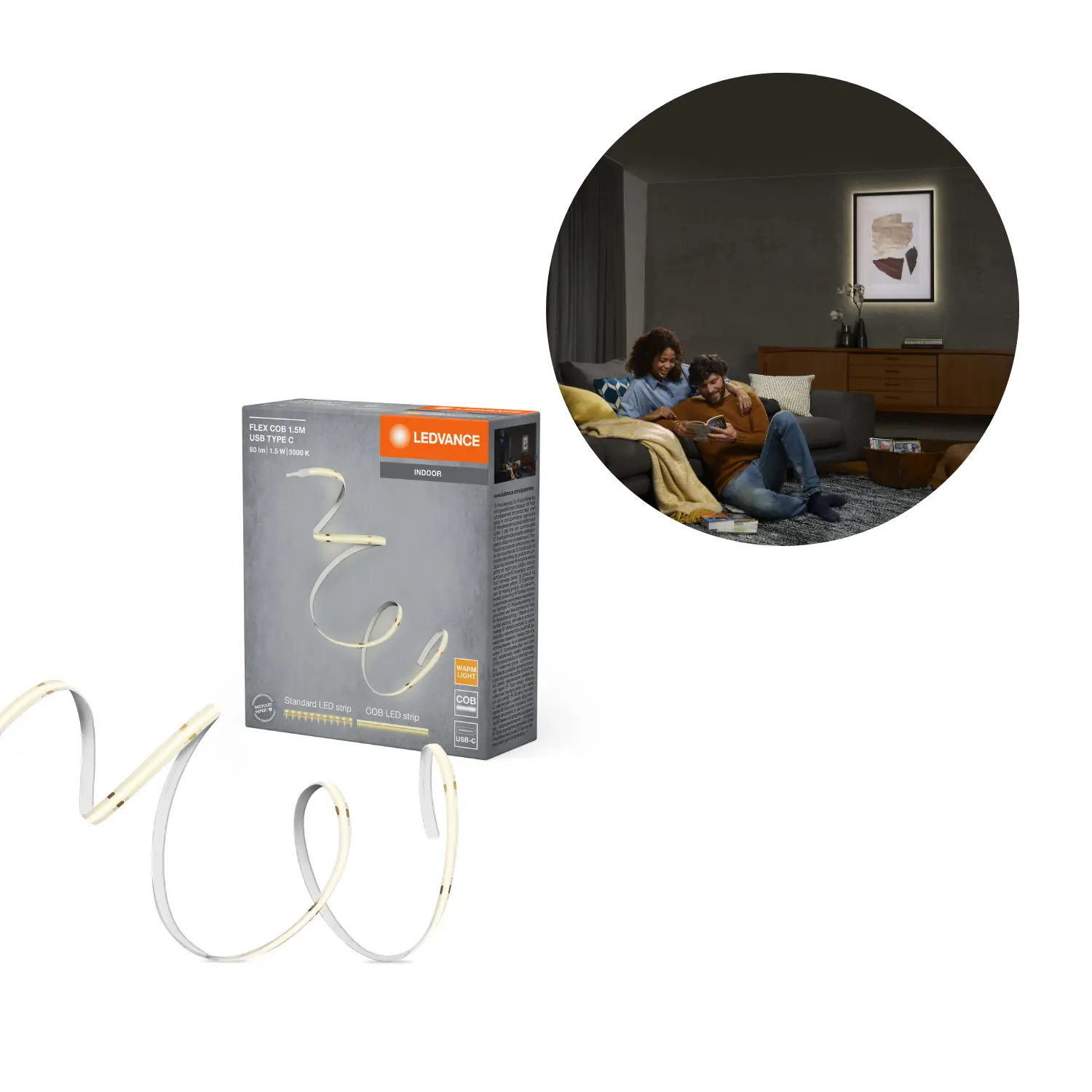 OSRAM COB LED Strip | 1,5 meter | Plug n Play