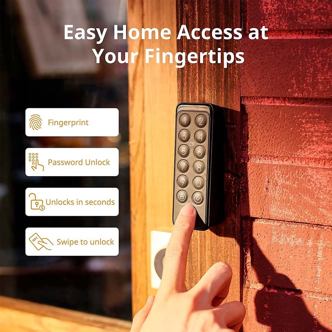 SwitchBot Keypad Touch | Til smart lock | NFC | IP65