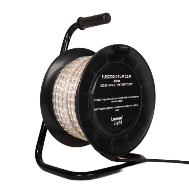 230V LED Strip op trommel | 25m | 21.275lm | 4000K | PlusLED
