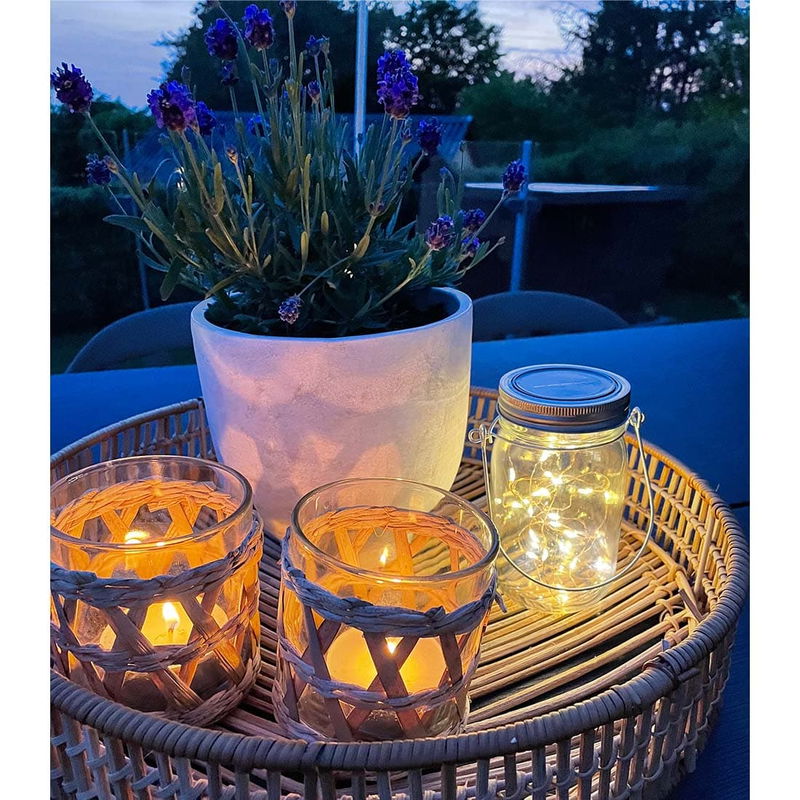 Solcelle Lanterne | Glas | LED | Lys Dekoration
