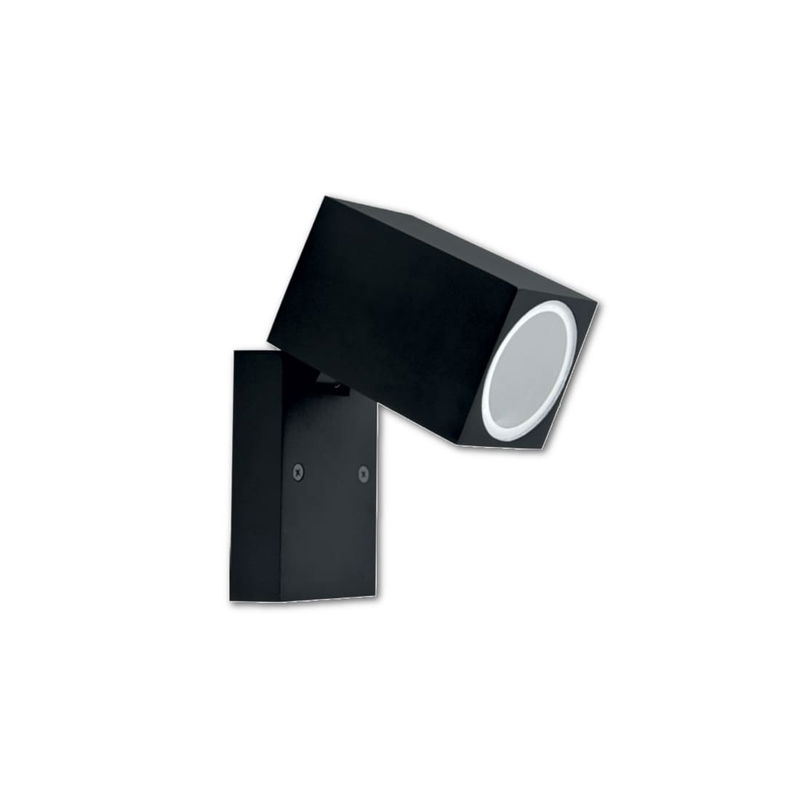 Vägglampa utomhus | Svart Spotlight -lampa | QZ | 1xGu10