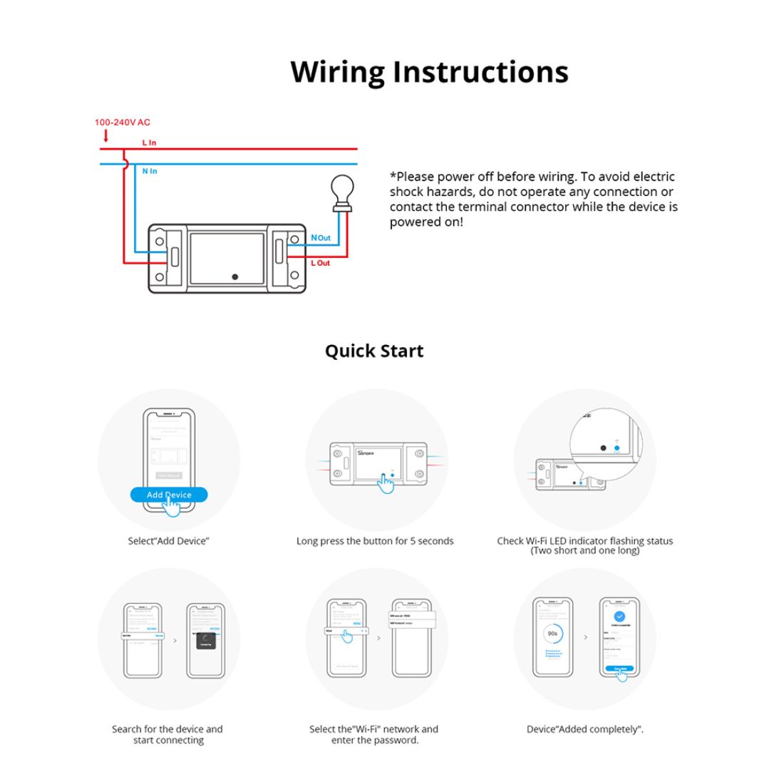 Sonoff | WiFi Smart Switch | 10A | BASICR4