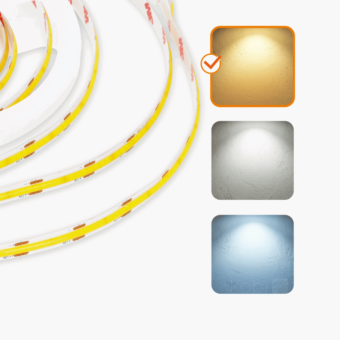 COB LED List Utomhus | 12V | 3000K | Dimbar