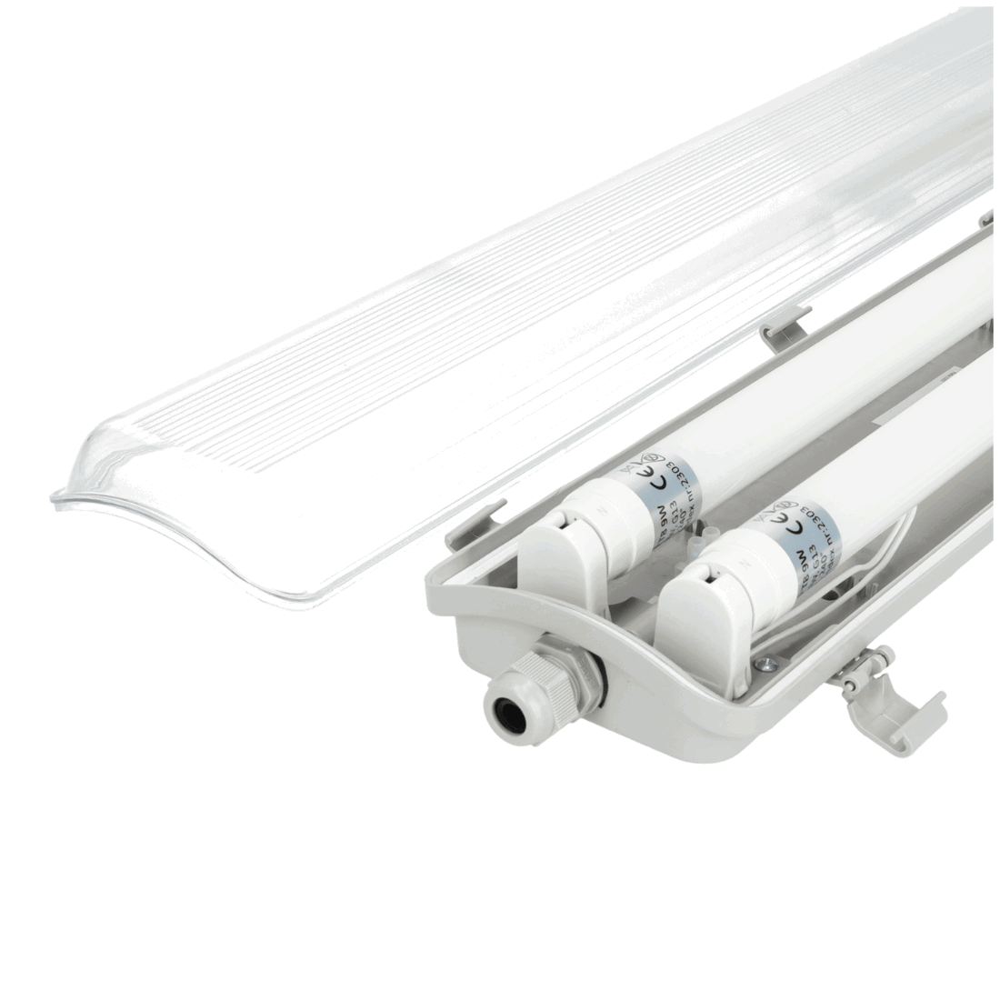 LED Armatur | 120cm | 2xT8 lysrör | Dubbel LED Rör