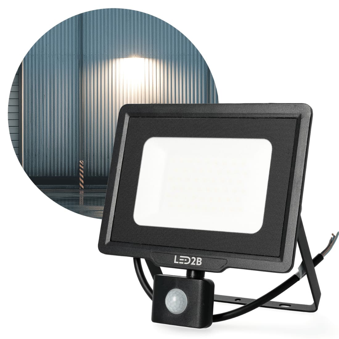 LED schijnwerper w. Sensor | 50w - 4000lm | 4000K | PlusLED